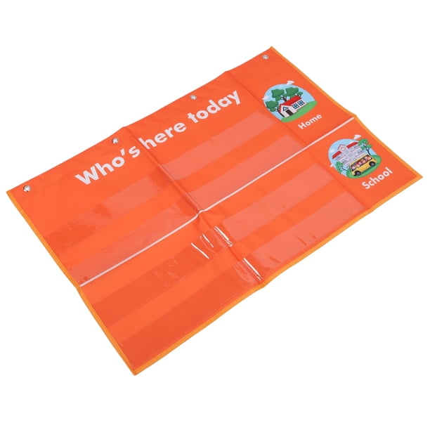 Daily Schedule Attendance Chart, Ink Printing Attendance Pocket Chart ...