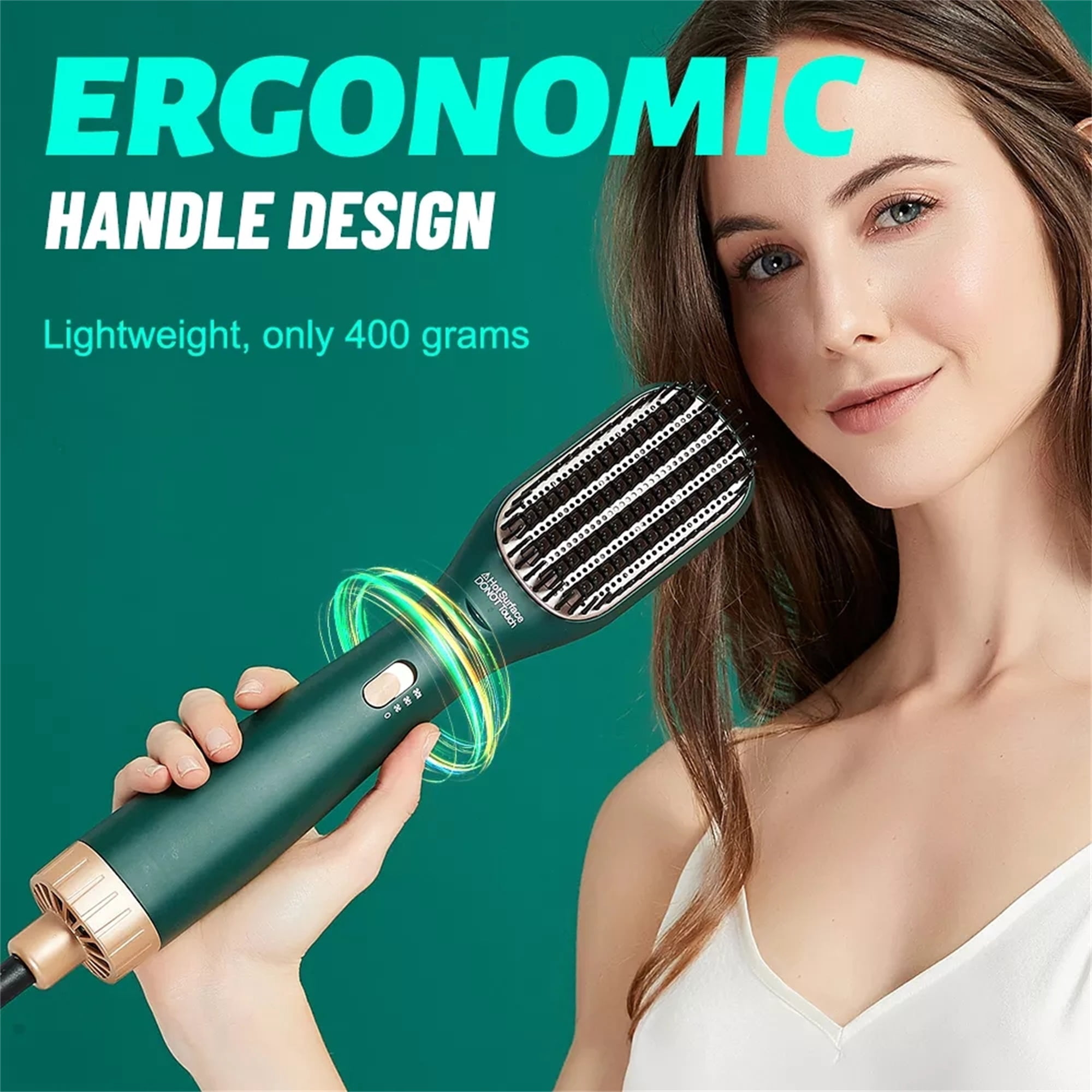 COUTEXYI Women Multipurpose Hot Air Comb, Hair Curling Straightening ...