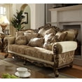 Traditional Met Ant Gold & Perfect Brown 3Pcs Sofa Set By Homey Design ...