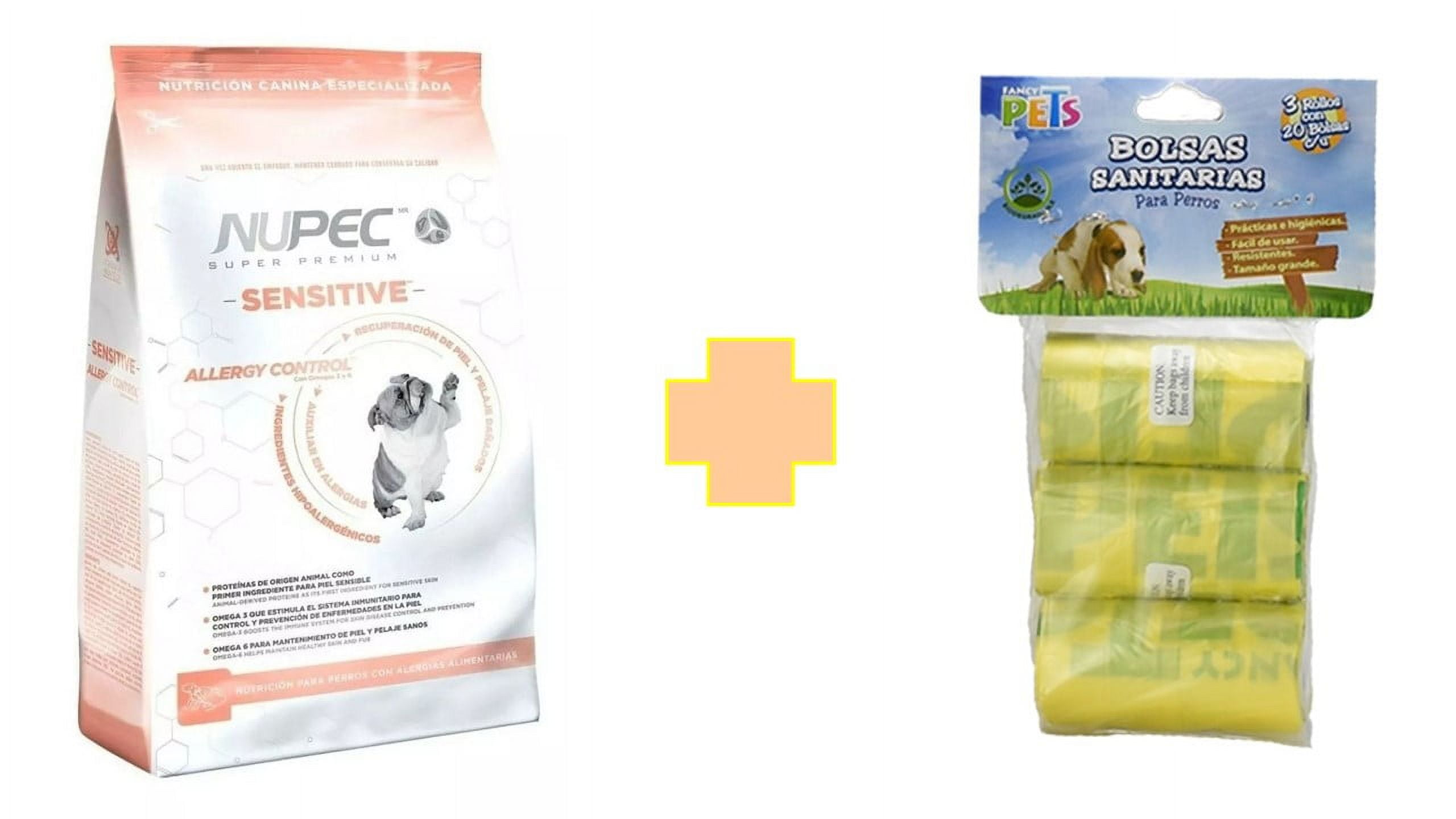 Paquete Nupec sensitive 15 kg + 60 bolsas sanitarias fancy pets. Nupec | Walmart en línea