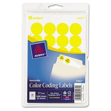Avery Printable Removable Color-Coding Labels, 3/4" dia, Light Blue ...