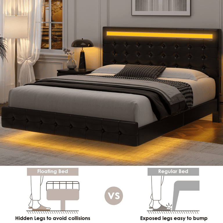 Floating bed frame walmart store