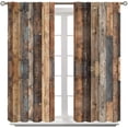 Barn Door Window Curtains, Rustic Farmhouse Western Wooden Board Design ...