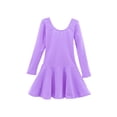 Liyamei Girls Dance Dresses, Kids Long Sleeve Dress, Solid Color Ribbon ...