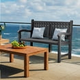 Outdoor Bench, Waterproof & Weatherproof Garden Bench with Ergonomic ...