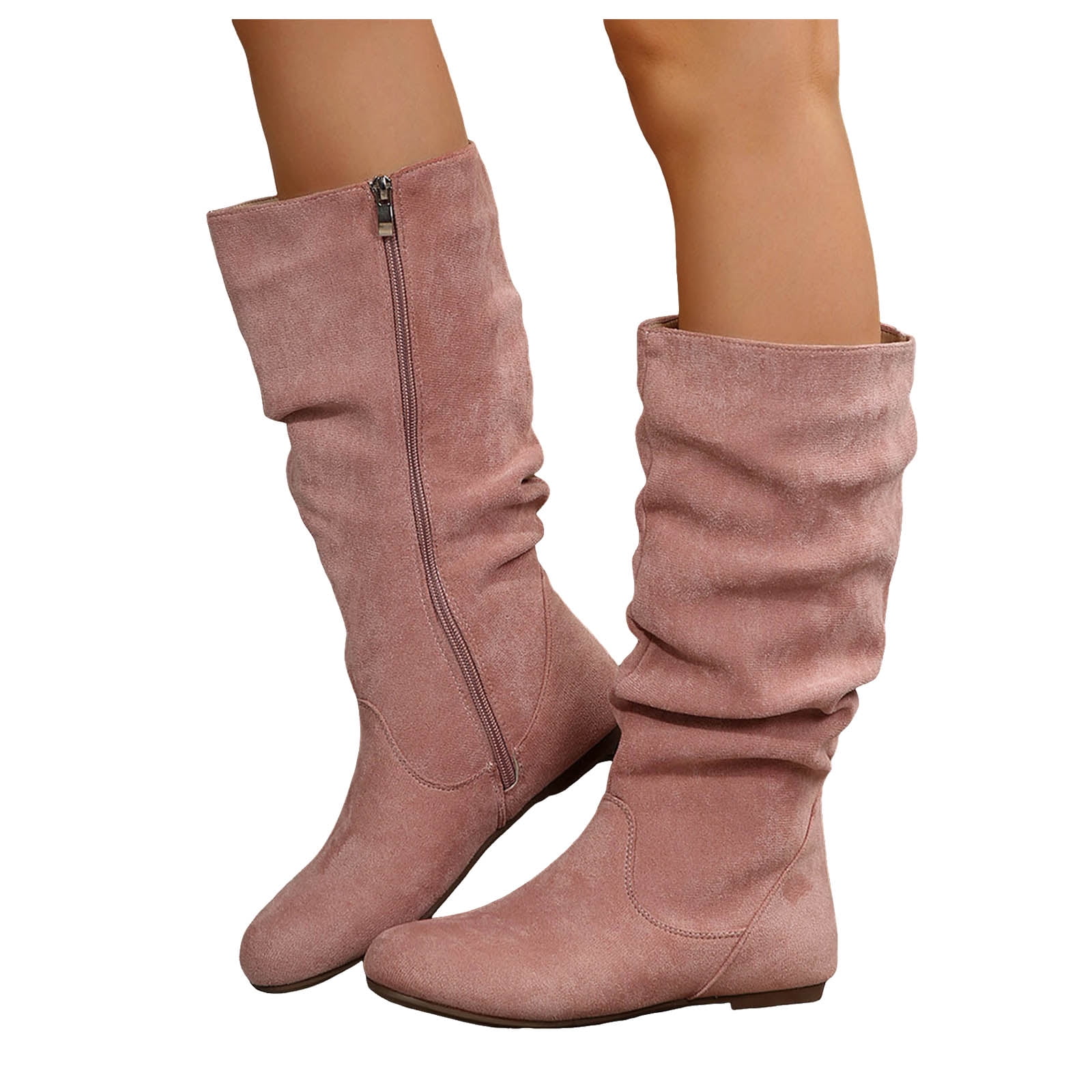 Click here for Oyedens Womens Slouch Mid Calf Boots With Side Zip... prices