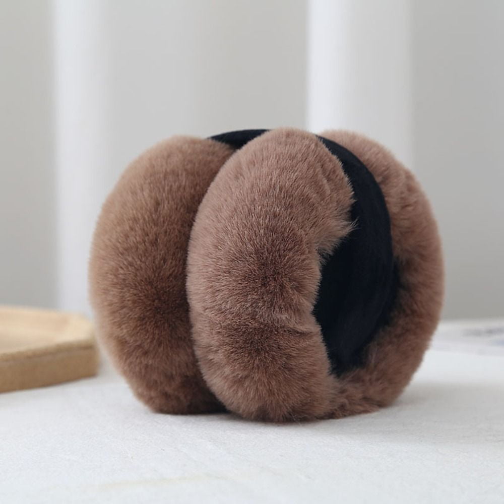 Fluffy Ear Muffs Burger Shape Ear Protectors Earmuffs Foldable Plush ...
