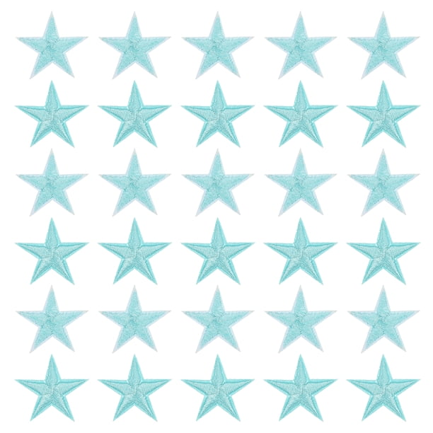 Small 5Star Iron on Patches Embroidered Sew Patches Appliques Garment ...