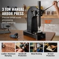 Arbor Press, 3 Ton Manual Arbor Press, 12.2" Maximum Height, Cast Iron ...