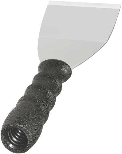 EASY REACH BENT SCRAPER 3", THREADED HANDLE, CARBON STEEL BLADE, .060 ...