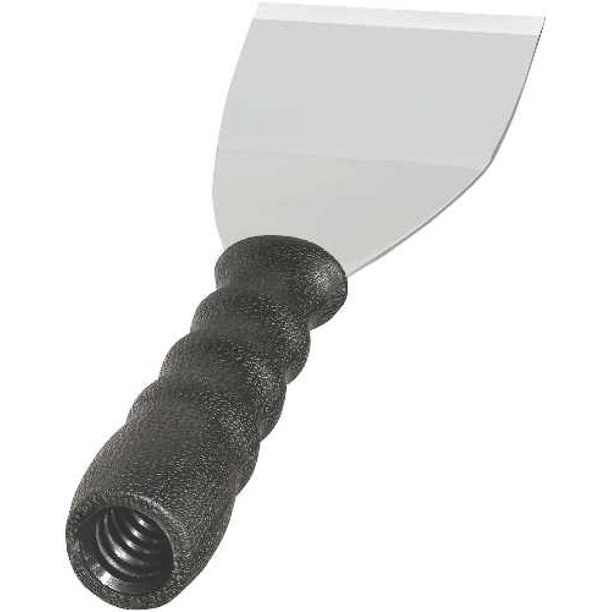 EASY REACH BENT SCRAPER 3", THREADED HANDLE, CARBON STEEL BLADE, .060 ...