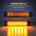 Nilight, LED Trailer Marker Lights, 10Pcs 3.8‚Äù 6 Amber Rear Side ...