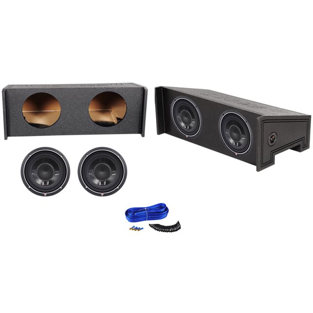 Dual 10" Rockford Subs+Sub Box Enclosure For Jeep Wrangler CJ5/CJ7/YJ ...
