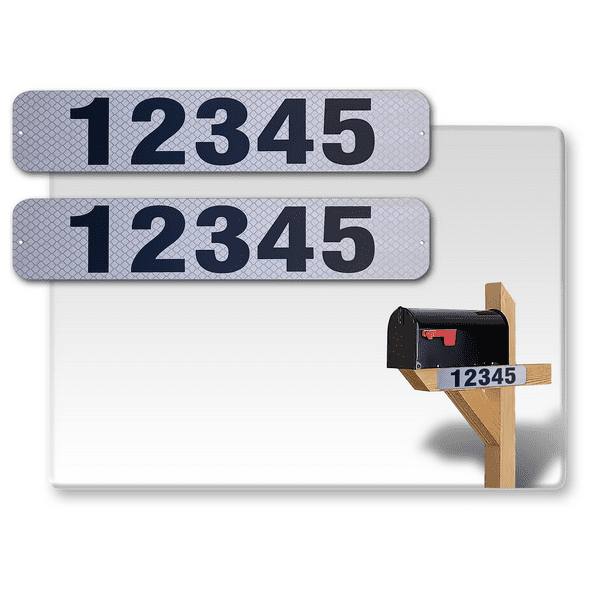 2 Pack Single Sided Customized Horizontal 911 Emergency Mailbox Address ...
