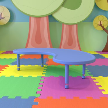 Adjustable Height Rectangular Plastic Activity Table, Green - Walmart.com