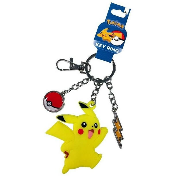 Pokémon - Pokemon Pikachu Metal and Rubber Key Chain - Walmart.com ...