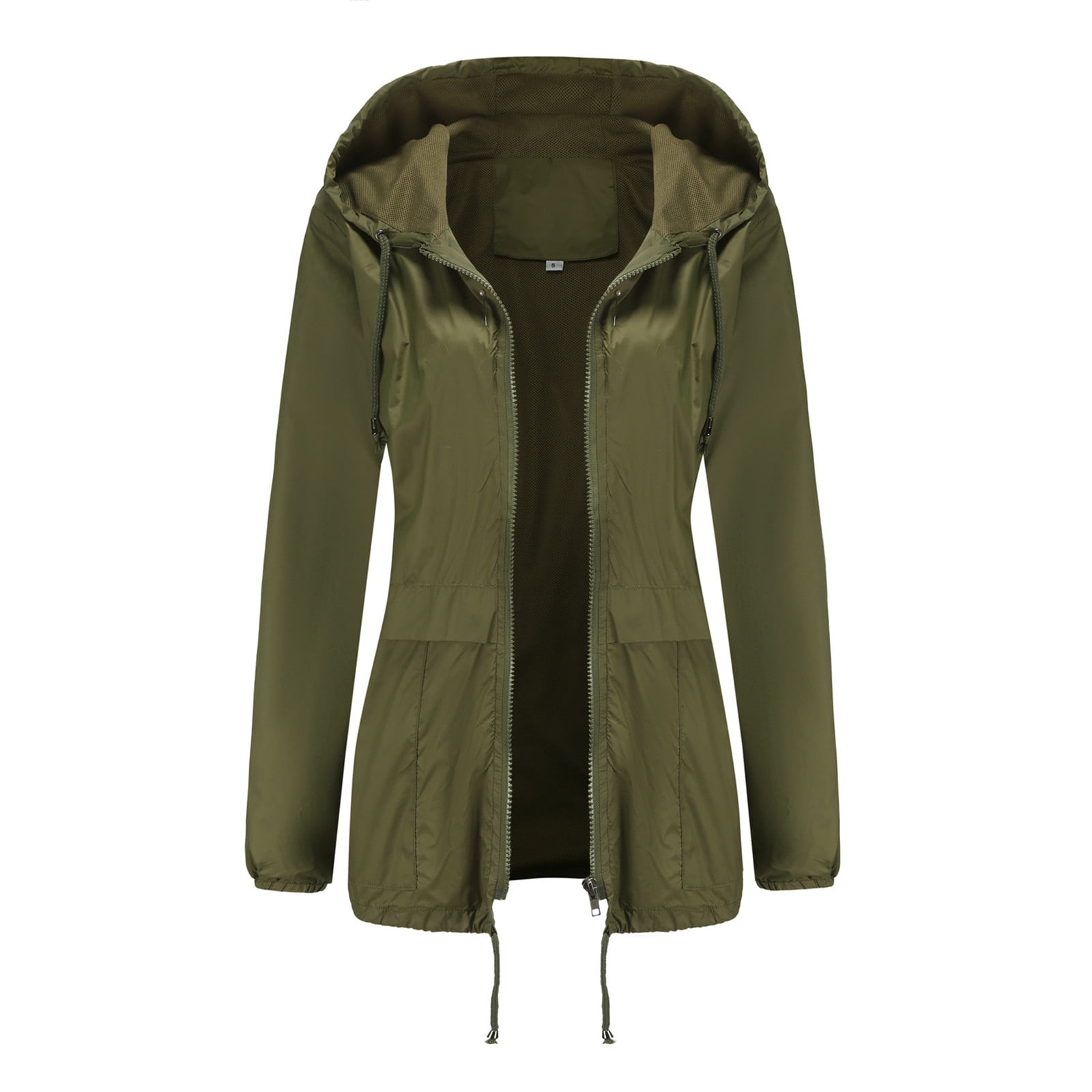 FITORON Women Rain Jacket- Solid Rain Jacket Outdoor Jackets Waterproof ...