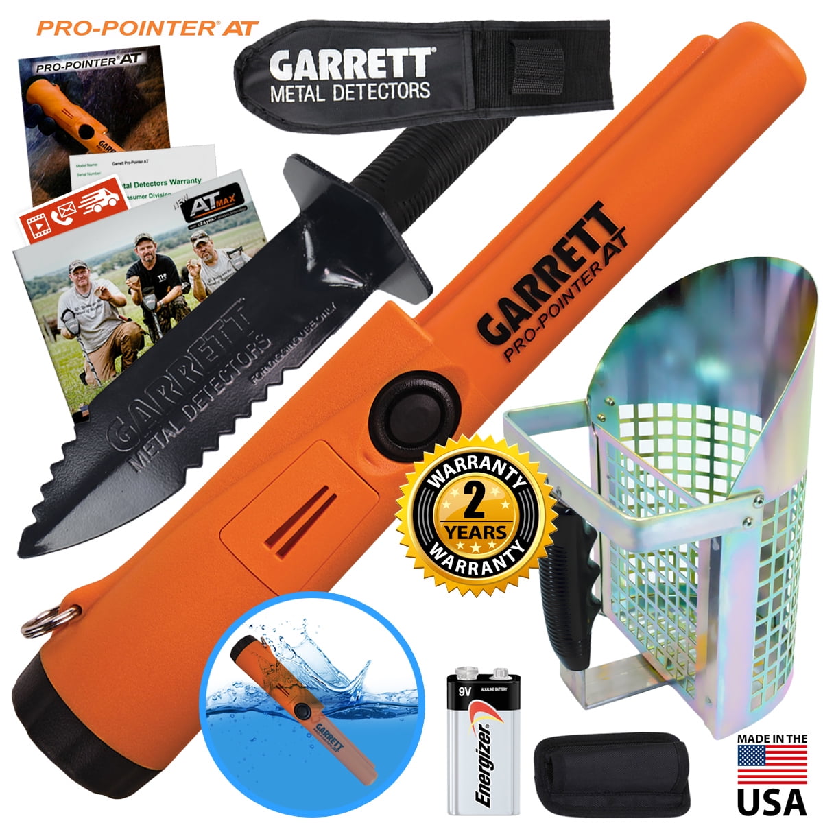 Garrett Pro Pointer AT Pinpointer with Garrett Edge Digger & Anodized ...