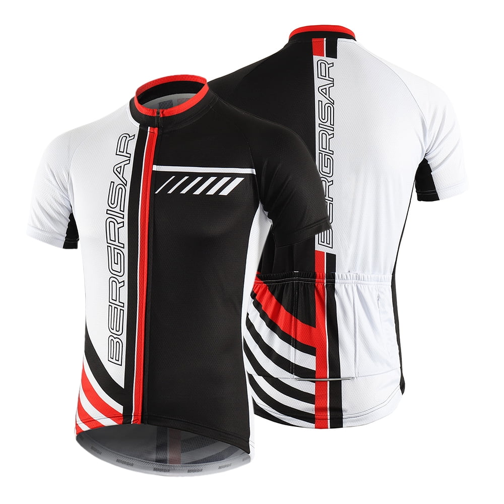 Men Cycling Jersey Breathable Quick Dry Short Sleeve Bike Riding Shirt ...