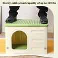 Plastic Outdoor Cat House Waterproof Insulated Cat House Feral Shelter ...