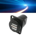USB Panel Mount Connector Female to Female Dual Ports Stable Data ...