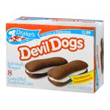 Drake's Classic Cream Dessert Snack Cakes - Devil Dogs, 8 Count, 13.63 ...