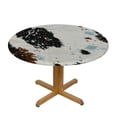 BANET Round Fitted Tablecloth with Elastic Round Outdoor Tablecloths ...