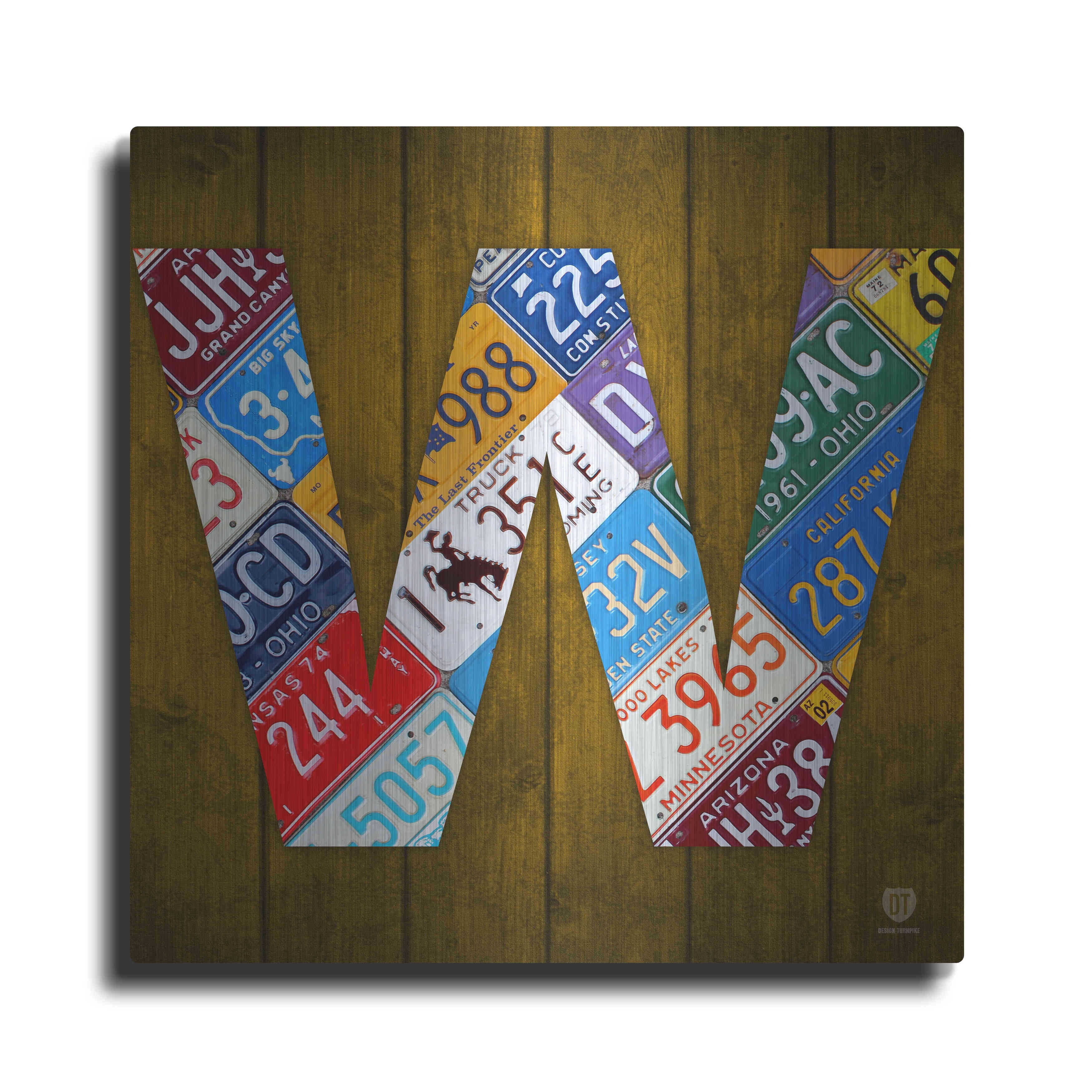 Luxe Metal Art 'W' by Design Turnpike, Metal Wall Art, 24"x24 ...