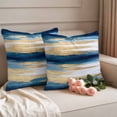 Blue Gold Graffiti Outdoor Waterproof Throw Pillow Covers Set of 2, 20 ...