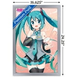 Hatsune Miku - Music Note Wall Poster, 14.725" x 22.375", Framed ...