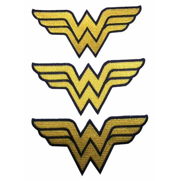 DC's Wonder Woman Shield 5 Inch Wide Embroidered Patch Set of 3 Patches ...