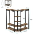 Tribesigns Garment Rack L Shaped Clothes Rack Heavy Duty Large Clothing ...