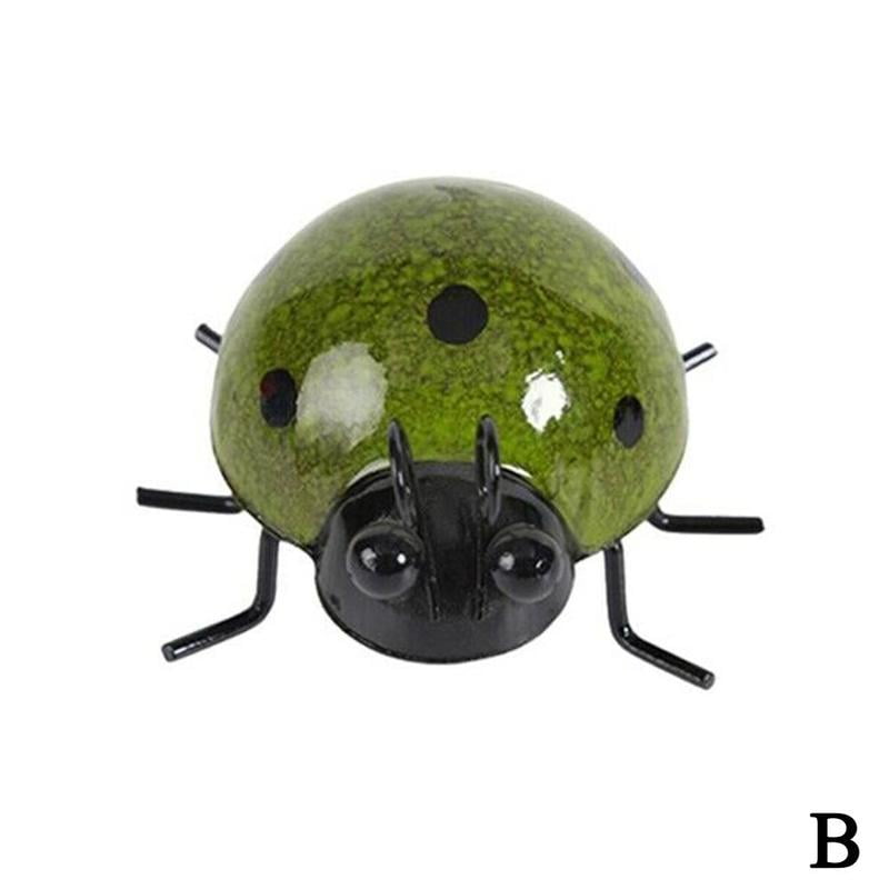 Set Of 4 Metal Bugs Ladybugs Wall Ground Fence Garden Outdoor Art Decor ...