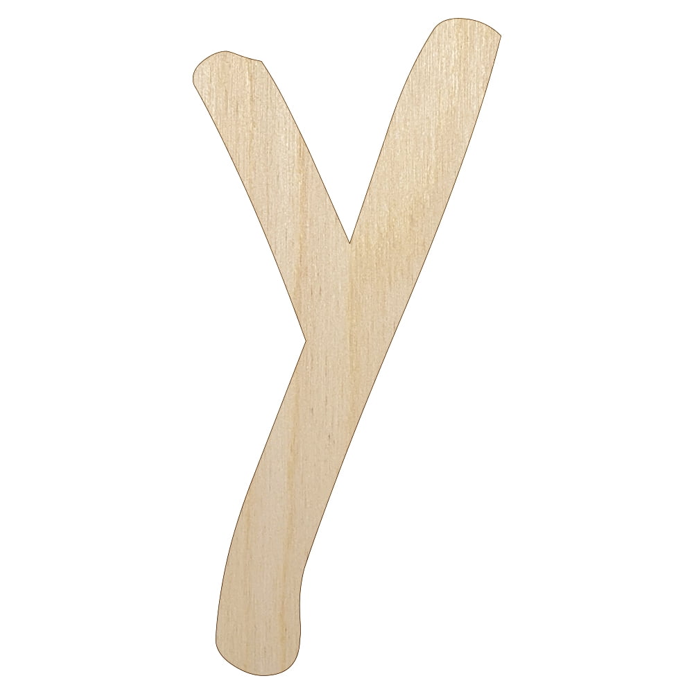 Letter Y Uppercase Felt Marker Font Wood Shape Unfinished Piece Cutout ...