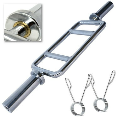 Fitness 34" Olympic Triceps Bar, 200 LB Capacity, Chrome Finish, Hammer ...