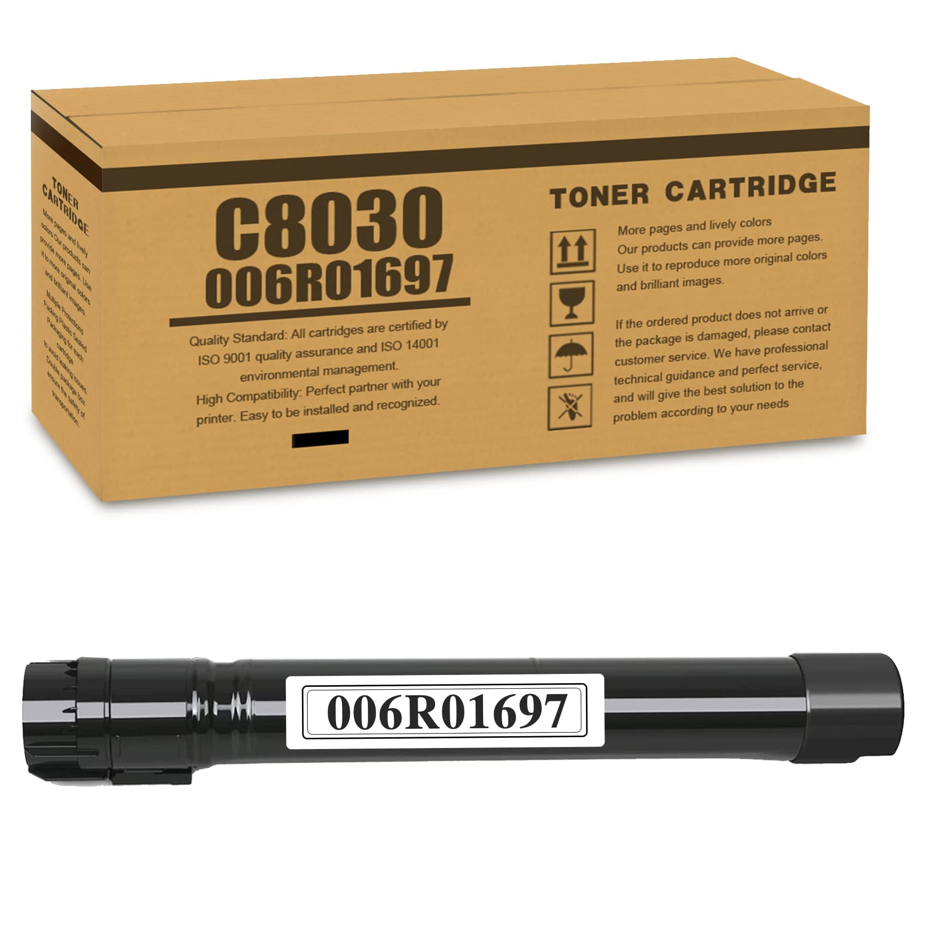1-Pack C8030 006R01697 Black Toner Cartridge Replacement for Xerox ...