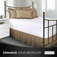 Ruffled Bed Skirt with Split Corners - Queen, Camel, 21" Drop Dust ...