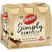 Boost Simply Complete Nutritional Drink Vanilla Bean 8 fl oz Bottles 6 ...