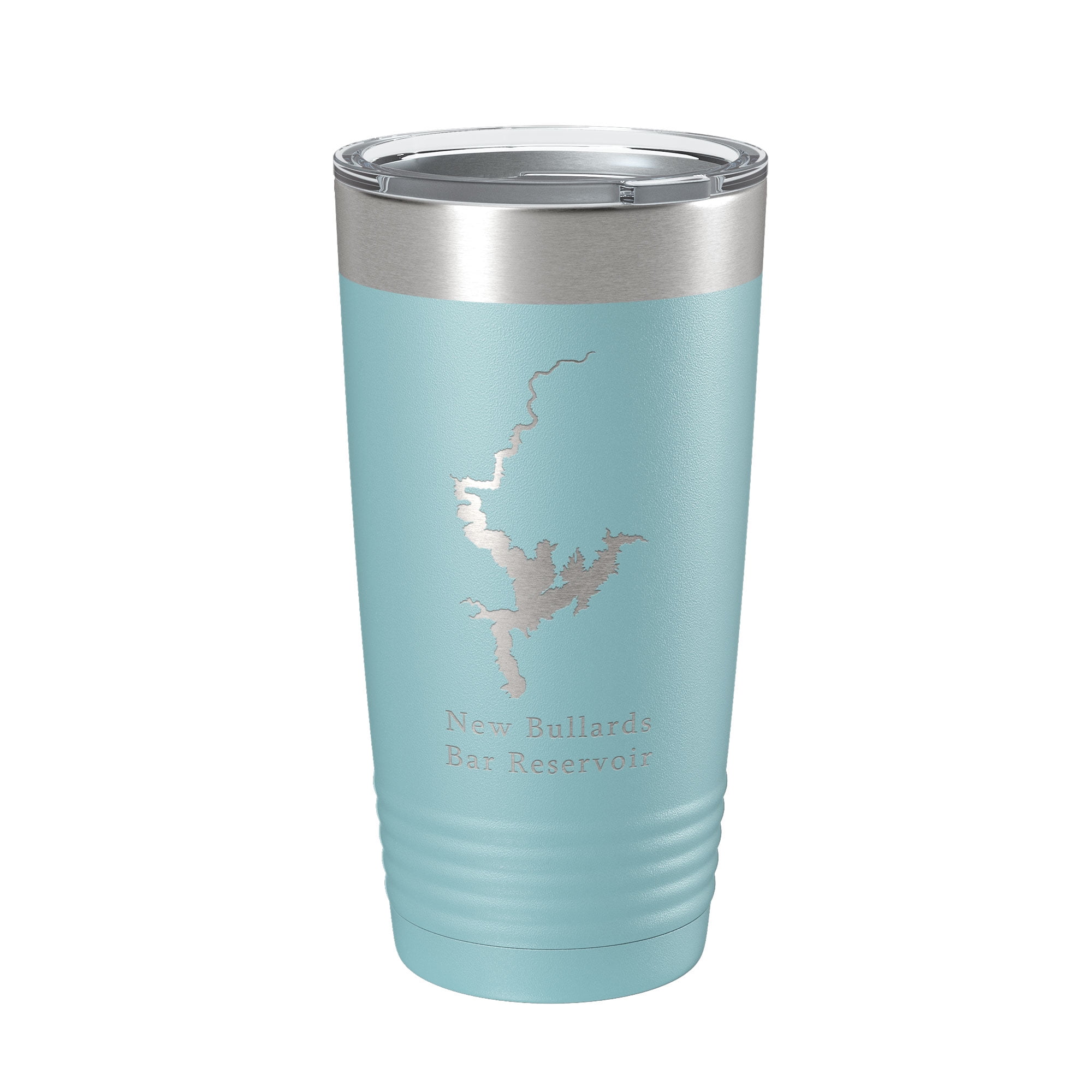 New Bullards Bar Reservoir Tumbler Lake Map Travel Mug Insulated Laser ...