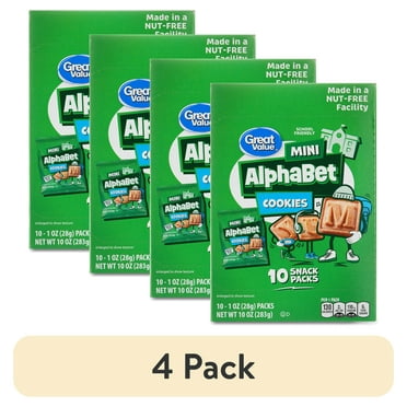 Great Value Alphabet Mini Cookies, 1 oz, 12 Count - Walmart.com