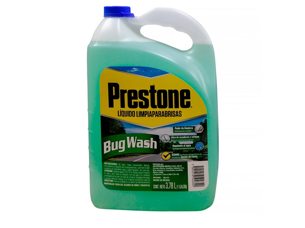LIQUIDO LIMPIA PARABRISAS PRESTONE GL (378L) BUG WASH 40G | Bodega ...
