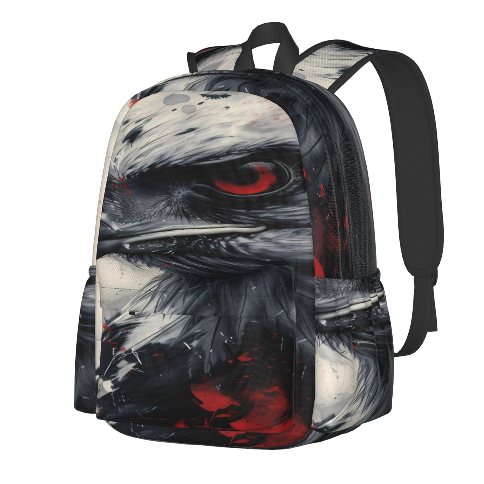 Disketp Red Black Ink Style Bald Eagle Mochila Escolar de Gran ...