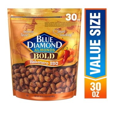 Blue Diamond Almonds, BOLD Habanero BBQ, 16 oz Bag - Walmart.com