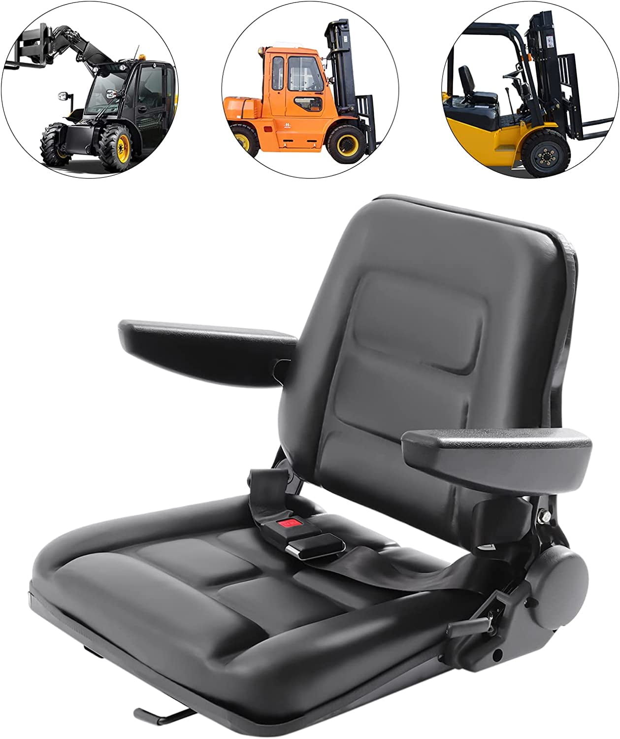 Miumaeov Universal Forklift Seat Suspension Seat for Most Lawn Mower ...