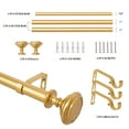 Curtain Rod 1inch Diameter Adjustable Window Drapery Rods with ball ...