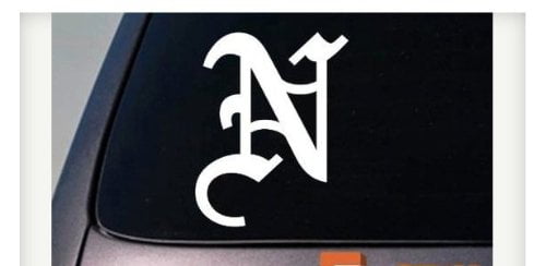 Letter N 6" Sticker Decal Old English Truck Car Window Teach Girl Craft ...