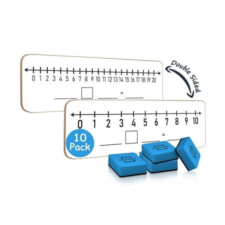 Click here for Scribbledo 10 Pack Dry Erase Number Line White Boa... prices