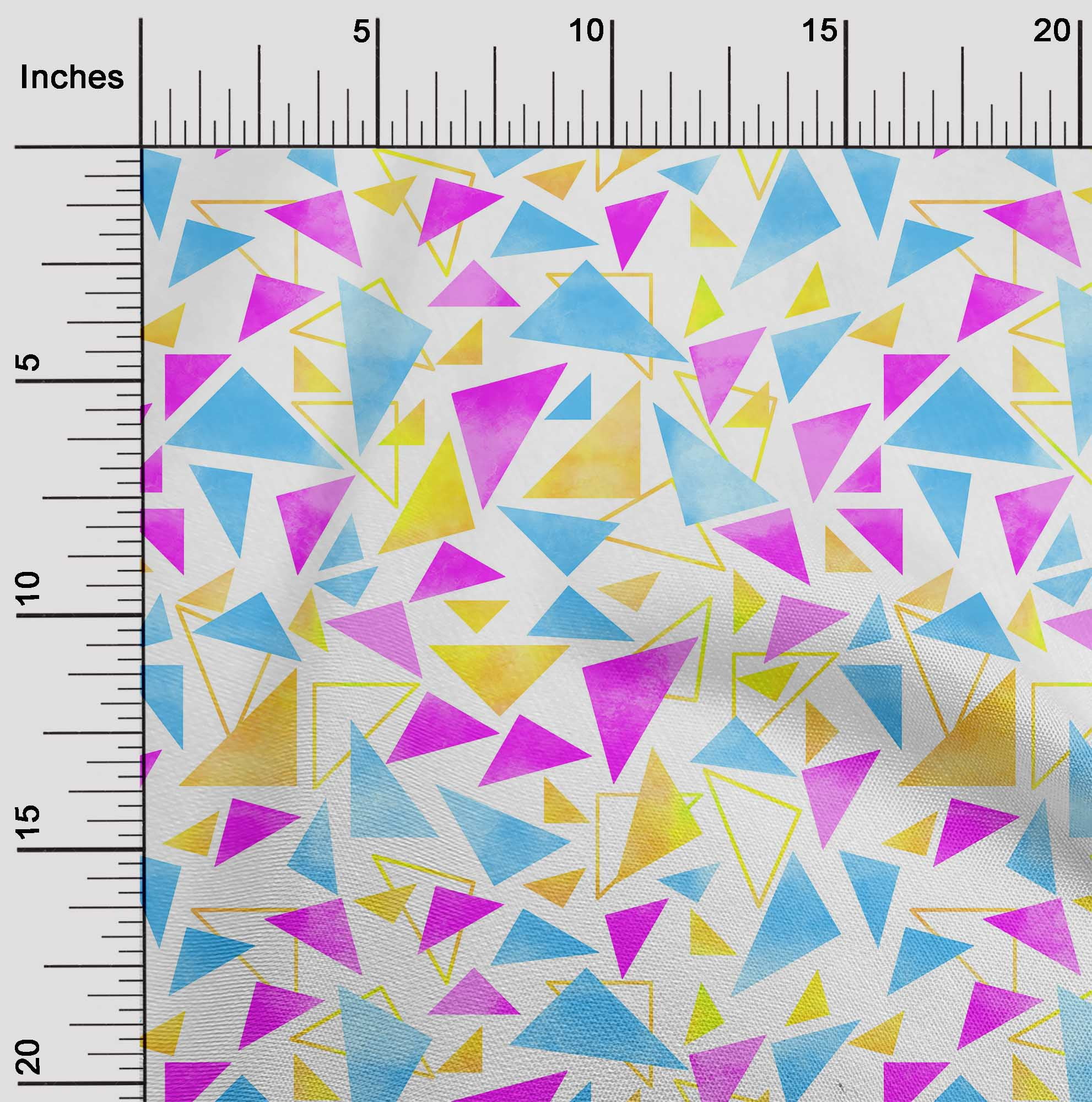 oneOone Cotton Poplin Purple Fabric Triangle Sewing Material Print ...