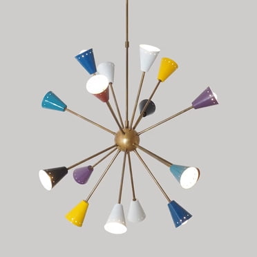 Sputnik Huge Italian Chandelier Style Stilnovo Mid Century 6 Arms/12 ...