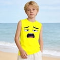 Boys Outdoor Tops Cool Breathable Sleeveless Cartoon Prints Beach ...